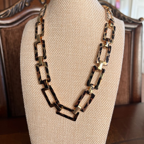 Jewelry | Bold Gold And Brown Chain Link Necklace | Poshmark